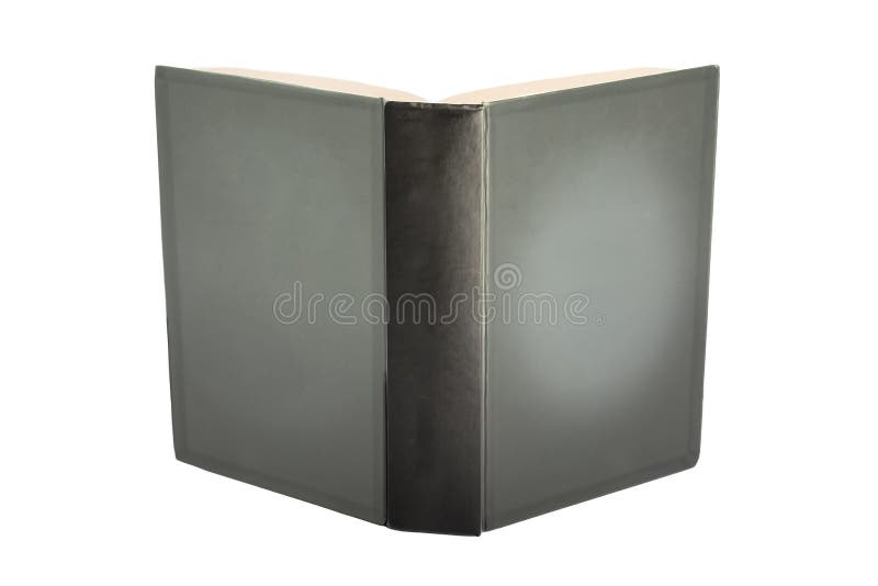 Gray Book on a White Background Stock Image - Image of library, empty ...