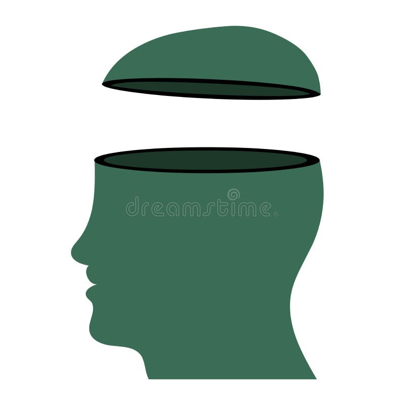 Open head concept stock vector. Illustration of isolated - 219263859