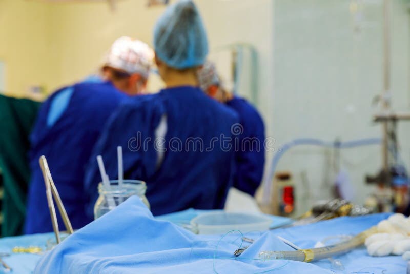 Open Heart Cardiac Bypass Surgery Operation Room Soft Focus Stock Photo ...