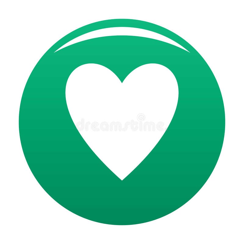 Open Heart Icon Vector Green Stock Vector - Illustration of isolated ...