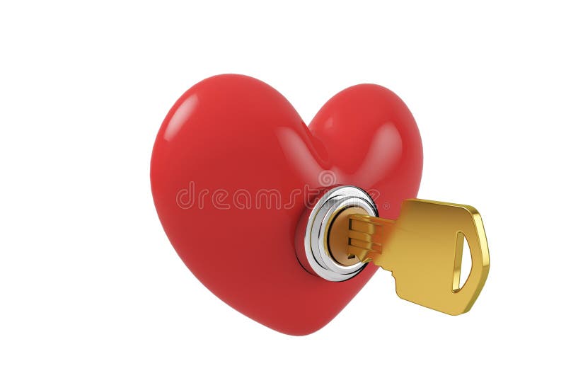Open heart lock stock illustration. Illustration of access - 87705116
