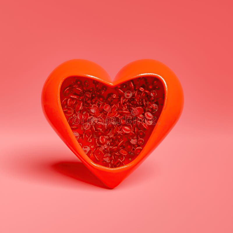 Blood Cells Heart Shape Stock Illustrations – 386 Blood Cells Heart ...