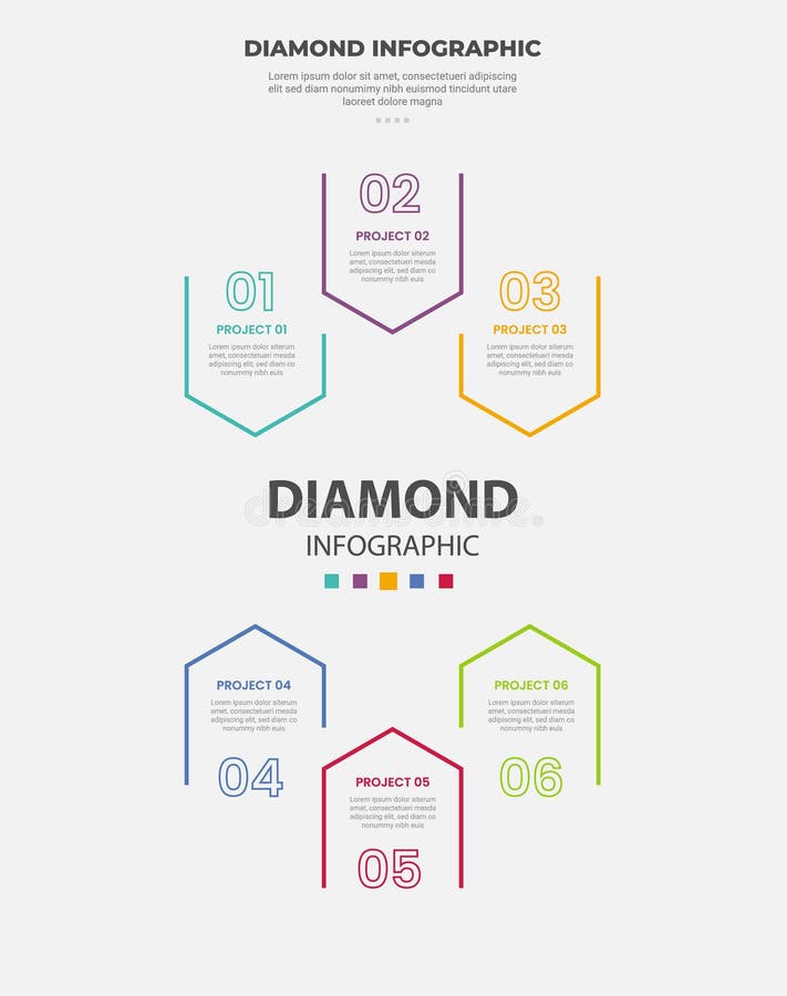 Open Hexagon Base Shape Infographic Outline Style with 6 Point Template ...