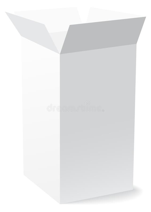 White Box with Shadow on White Background Stock Vector - Illustration ...