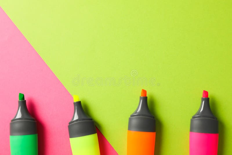 Color Markers Isolated on White Background Stock Photo - Image of write ...