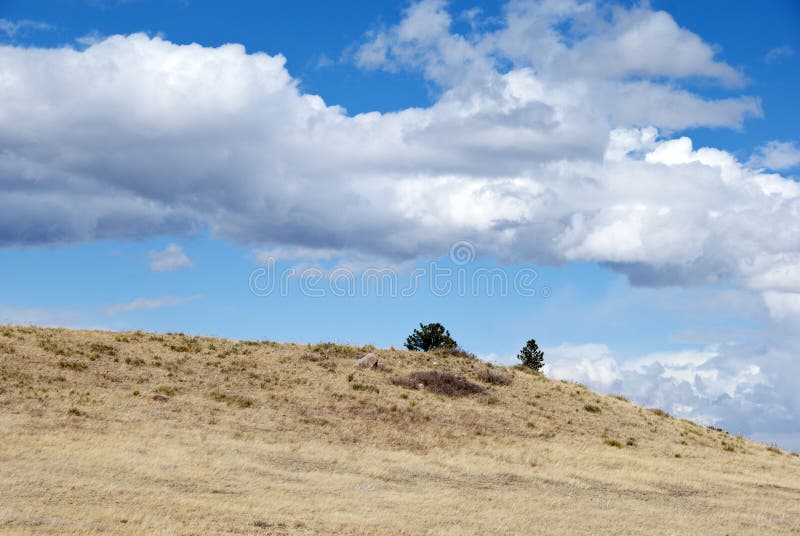 Open Hill Crest in Grassy Country Stock Image - Image of foothills ...