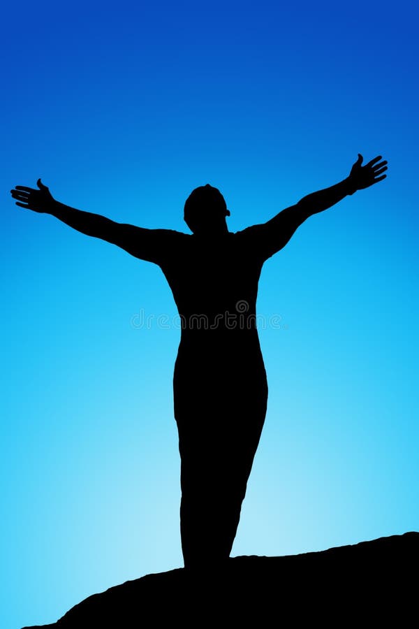 Open His Arms Men Silhouette Sunset Stock Illustrations – 8 Open His ...