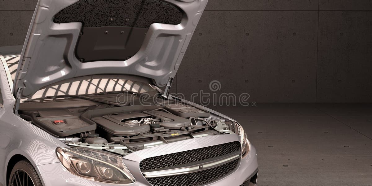 Bonnet Open Engine Stock Illustrations – 98 Bonnet Open Engine Stock ...