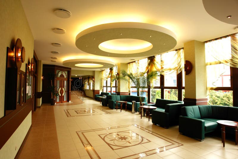 Open hotel reception area stock image. Image of spacious - 3255219
