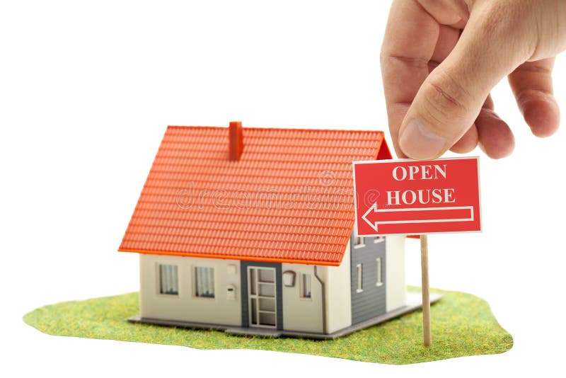 Open House. stock image. Image of house, sign, estate - 4938683