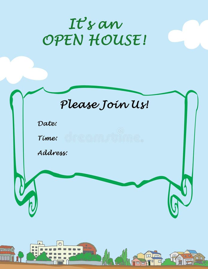 Open House stock illustration. Illustration of background - 25248538