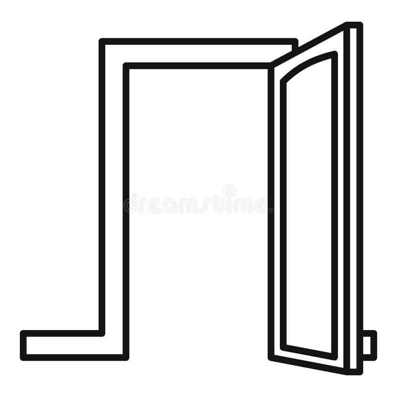 Door Front Open Outline Stock Illustrations – 3,175 Door Front Open ...