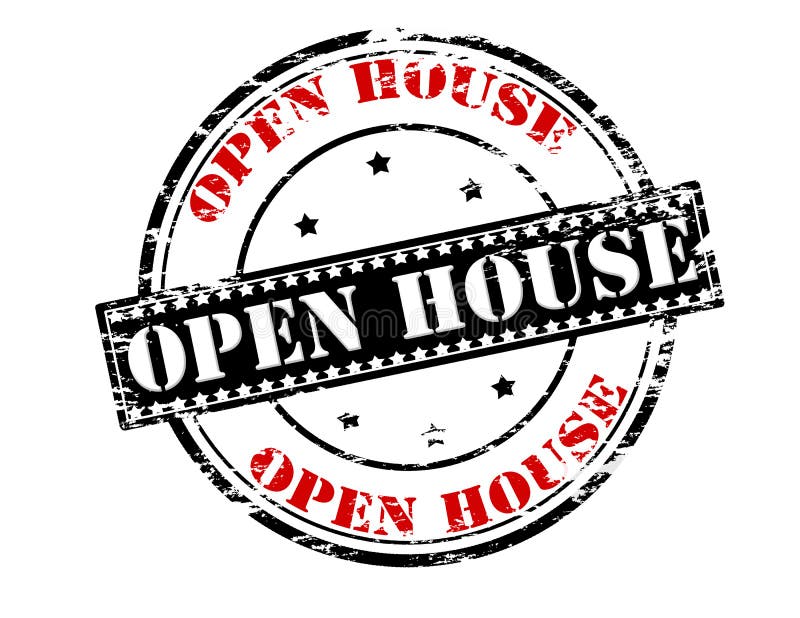 Open house stock illustration. Illustration of text, house - 92047058