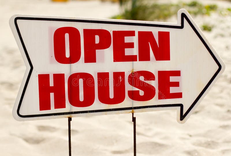 Open House message stock photo. Image of type, house - 94031012