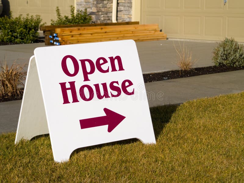 Open House. stock image. Image of house, sign, estate - 4938683