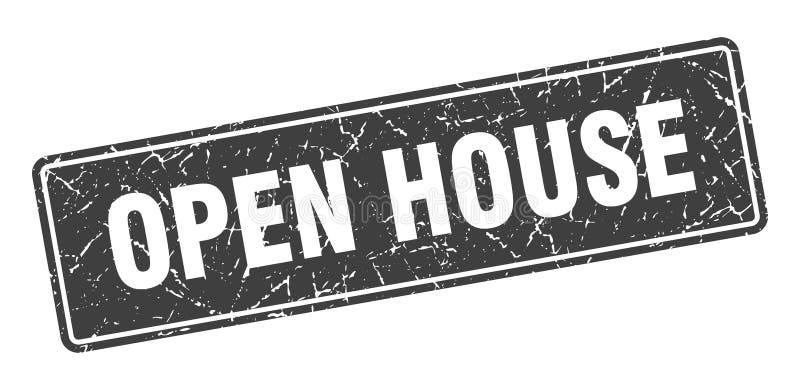 Open House Sign. Open House Grunge Stamp Stock Vector - Illustration of ...