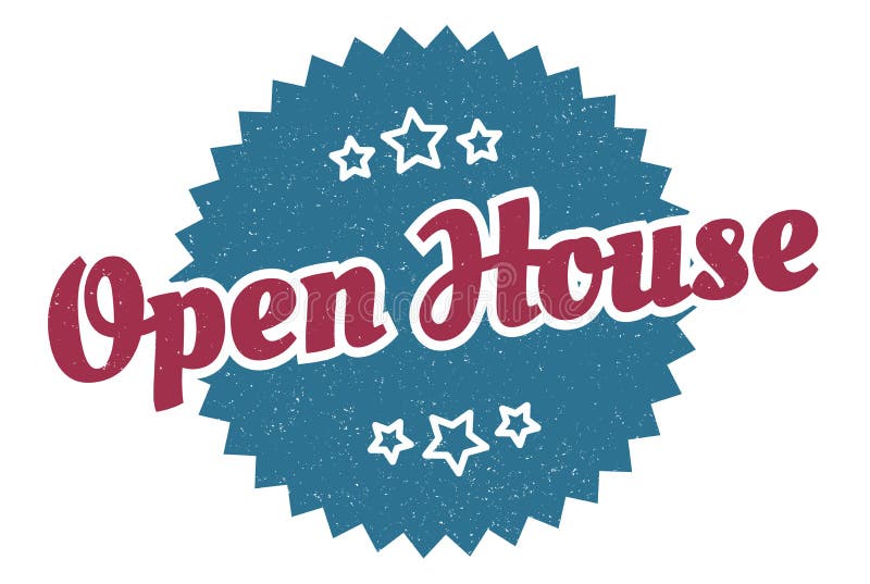 Open House Sign. Open House Vintage Retro Label Stock Vector ...