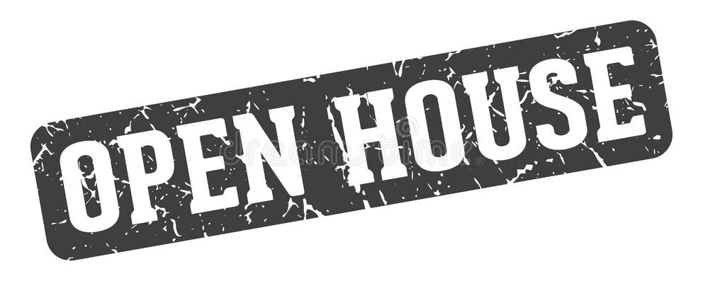 Open House Rectangular Sign. Open House Stamp Stock Vector ...