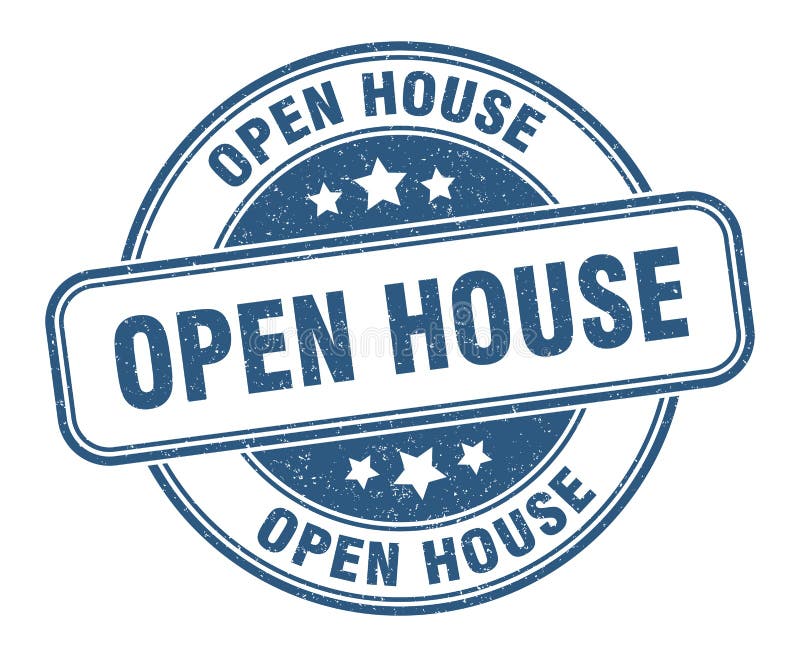 Open House Stamp. Open House Round Grunge Sign Stock Vector ...