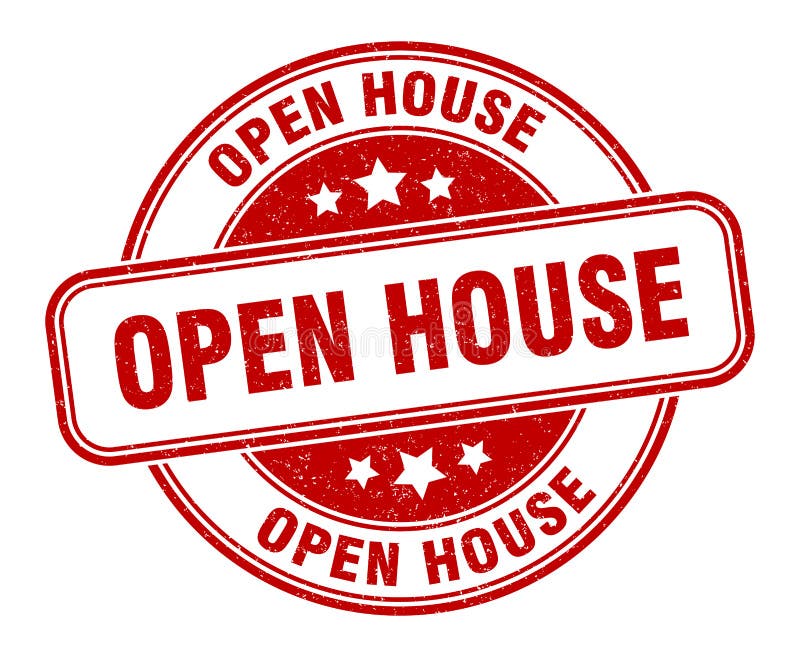 Open House Stamp. Open House Round Grunge Sign Stock Vector ...