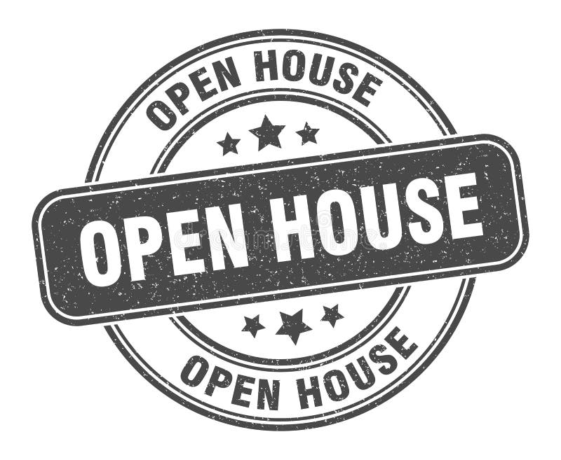 Open House Stamp. Open House Round Grunge Sign Stock Vector ...