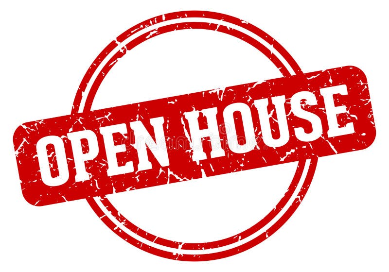 Open house stamp stock vector. Illustration of graphic - 365329816