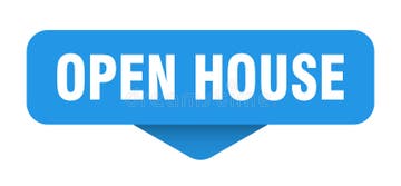 Open House Sticker. Open House Sign on Transparent Background Stock ...