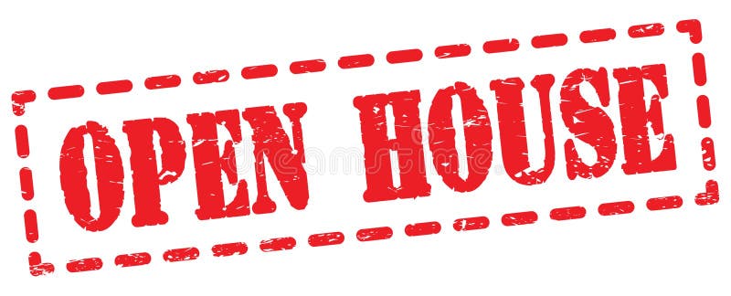 OPEN HOUSE Text Written on Red Stamp Sign Stock Illustration ...