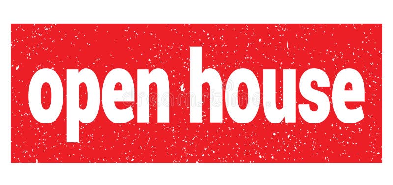Open House Text Written on Red Stamp Sign Stock Illustration ...