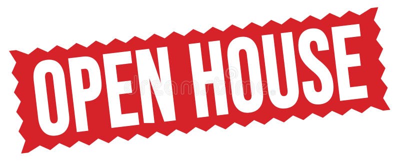 OPEN HOUSE Text Written on Red Stamp Sign Stock Illustration ...