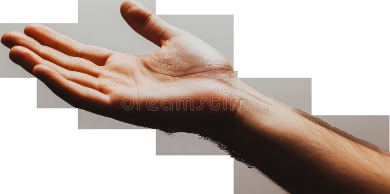 Open Human Hand on Isolated Background, Gesture and Offering Concept ...