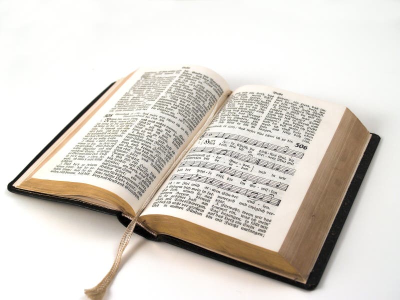 Open hymnbook stock photo. Image of isolated, open, black - 2362698