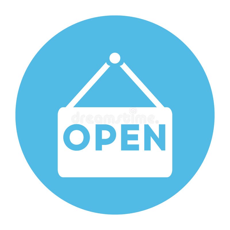 Open Icon. Open Sign. Color Icon Stock Illustration - Illustration of ...
