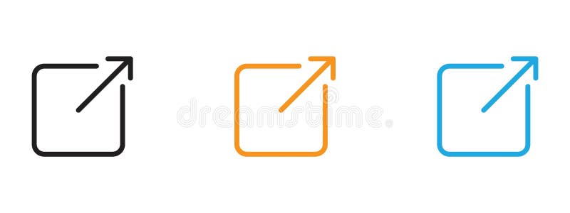 Open Icon Thin Line Illustration Set Stock Vector - Illustration of ...