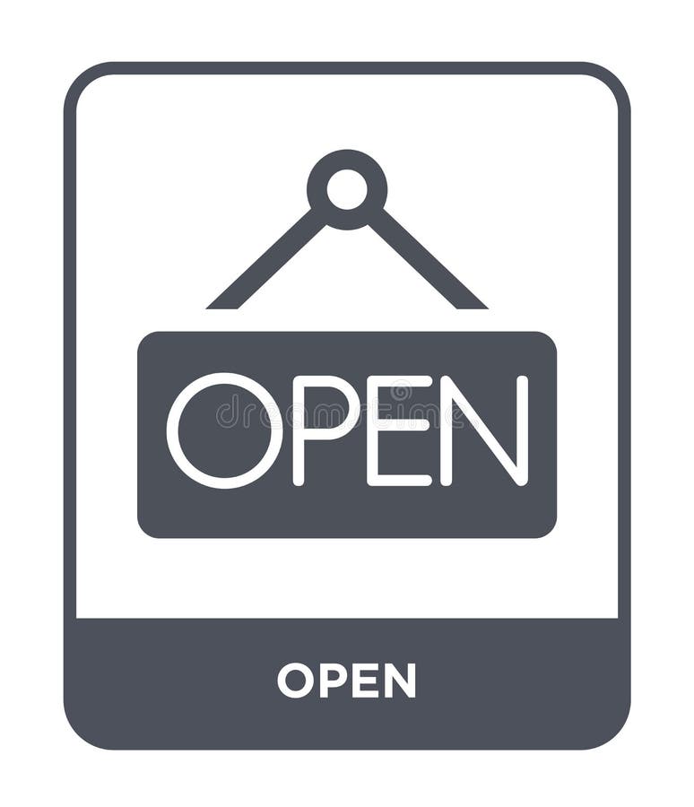 Open Icon in Trendy Design Style. Open Icon Isolated on White ...