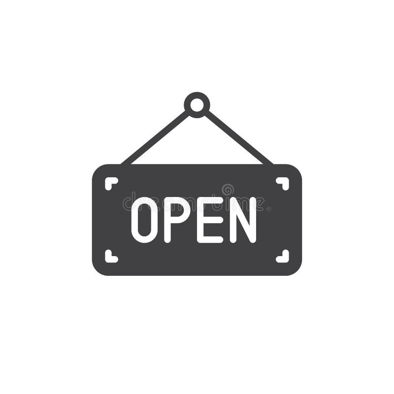 Open Icon Vector, Filled Flat Sign Stock Vector - Illustration of icon ...