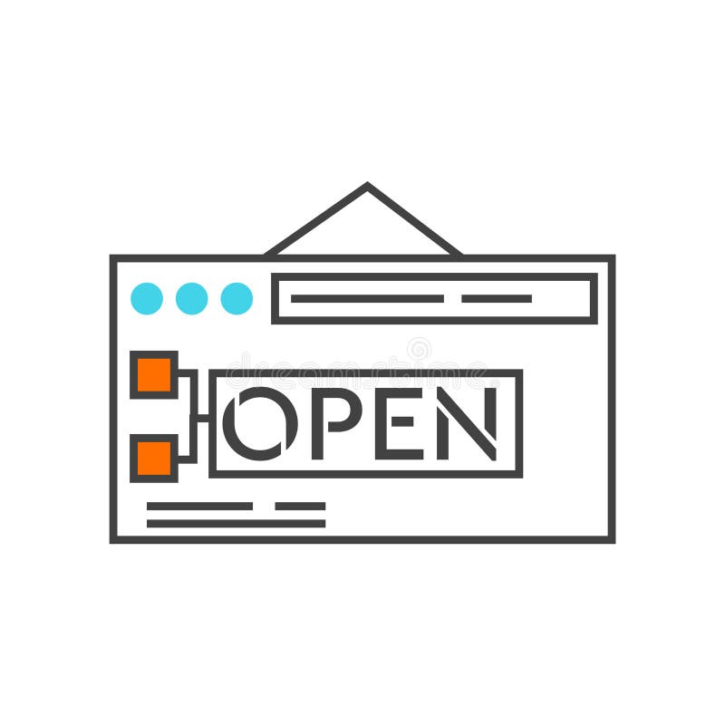Open Icon Vector Sign and Symbol Isolated on White Background, O Stock ...