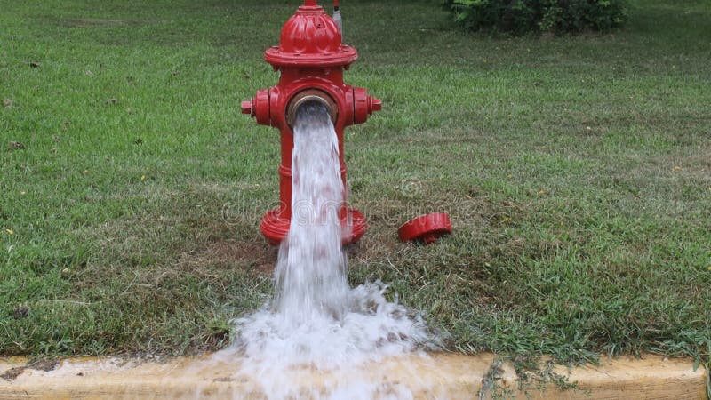 Open in Industrial Fire Hydrant Being Strong Water Sprayed Stock Video ...