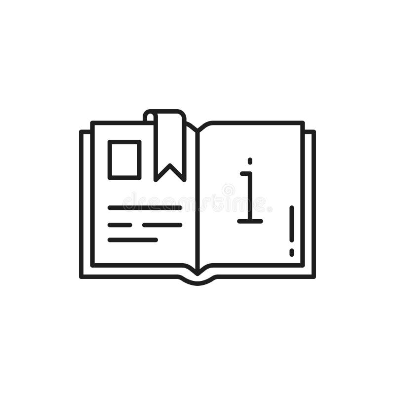 Open Information Book Isolated Thin Line Icon Stock Vector ...