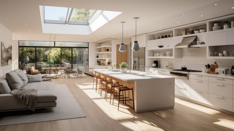 Open interior architecture stock illustration. Illustration of ...