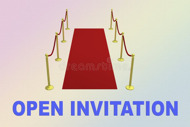 OPEN INVITATION concept stock image. Image of greeting - 126378123