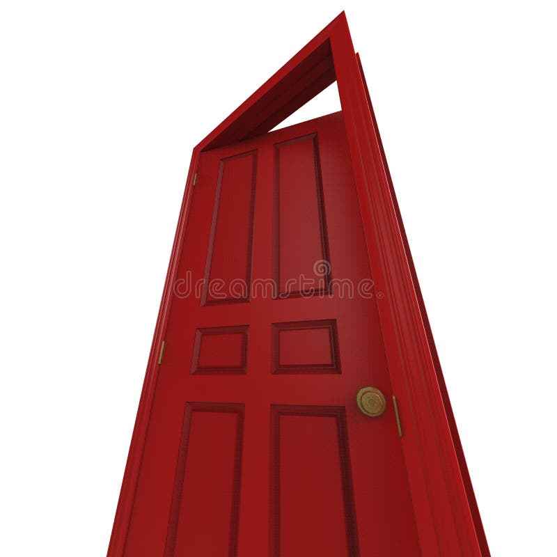 Open Isolated Door Closed 3d Illustration Rendering Stock Illustration ...