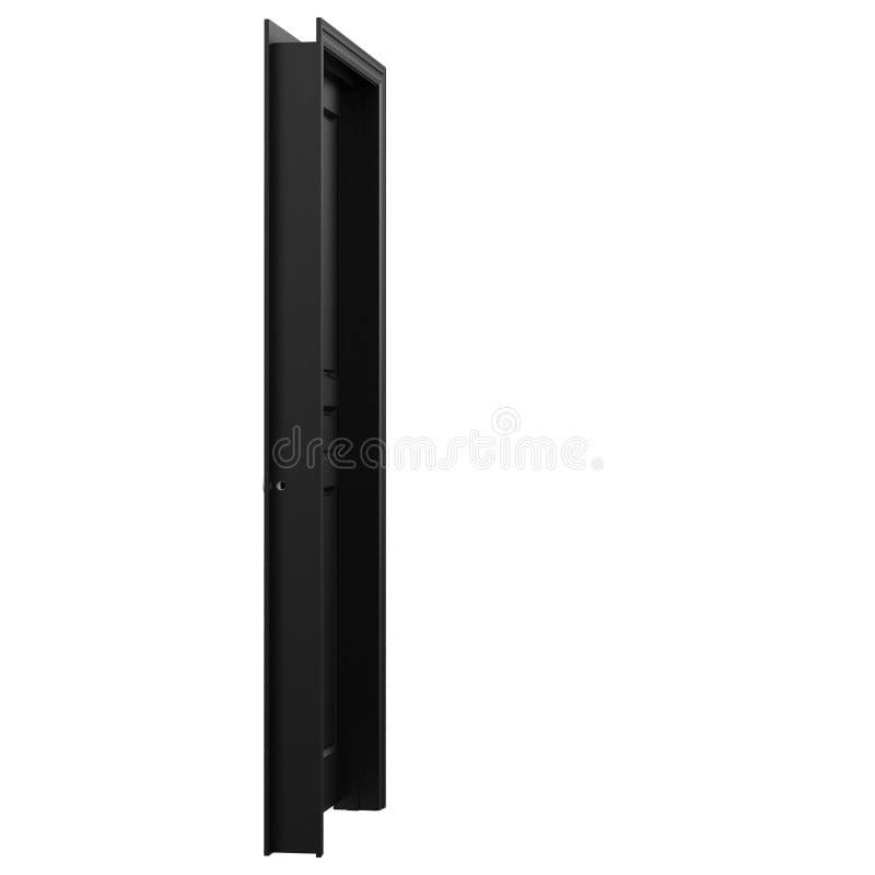 Open Isolated Door Closed 3d Illustration Rendering Stock Illustration ...