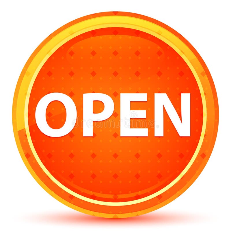 Open Natural Orange Round Button Stock Illustration - Illustration of ...