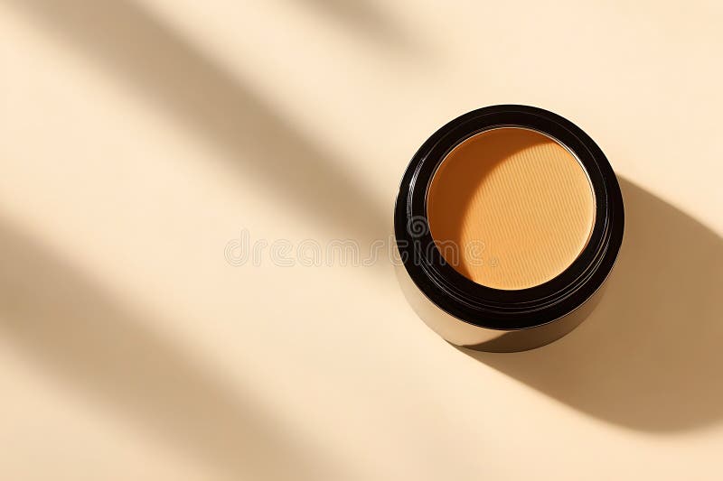 Open Jar of Beige Cream Cosmetic Product Stock Illustration ...
