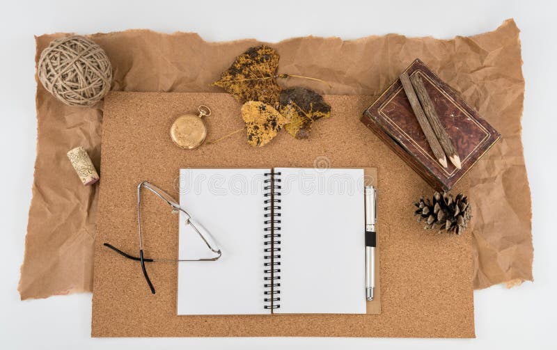 Journal Scene with Open Journal Book Stock Photo - Image of cell, entry ...