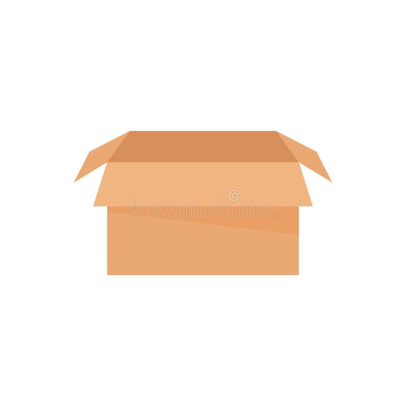Pictogram Voor Pakket Met Open Kartonnen Doos Vector Illustratie ...