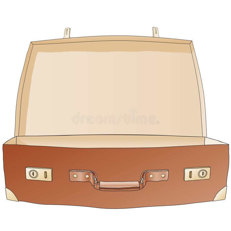 Open koffer (vector) vector illustratie. Illustration of illustratie ...