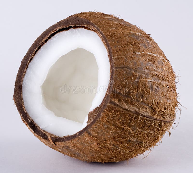 Open kokosnoot stock foto. Image of open, geïsoleerd - 16858296