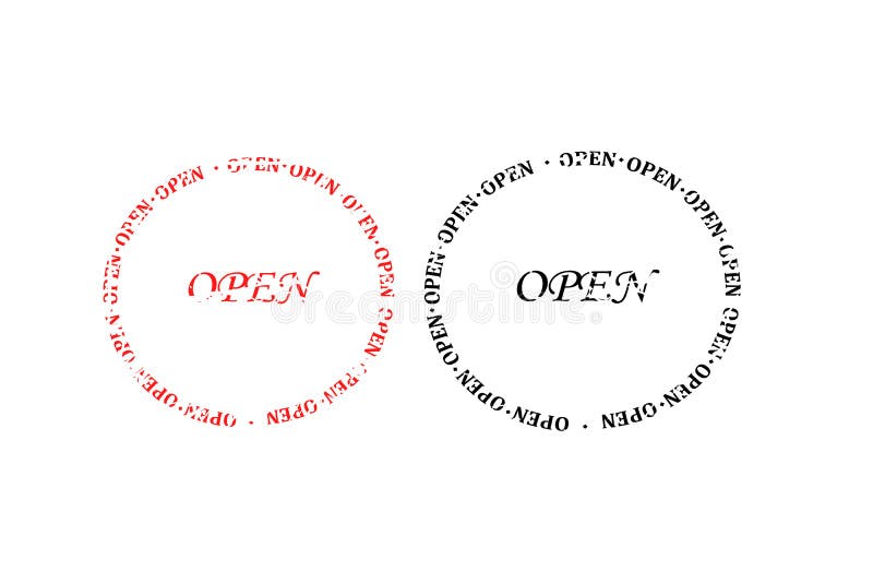 Label Open Circle Rubber Stamp Stock Vector - Illustration of ...